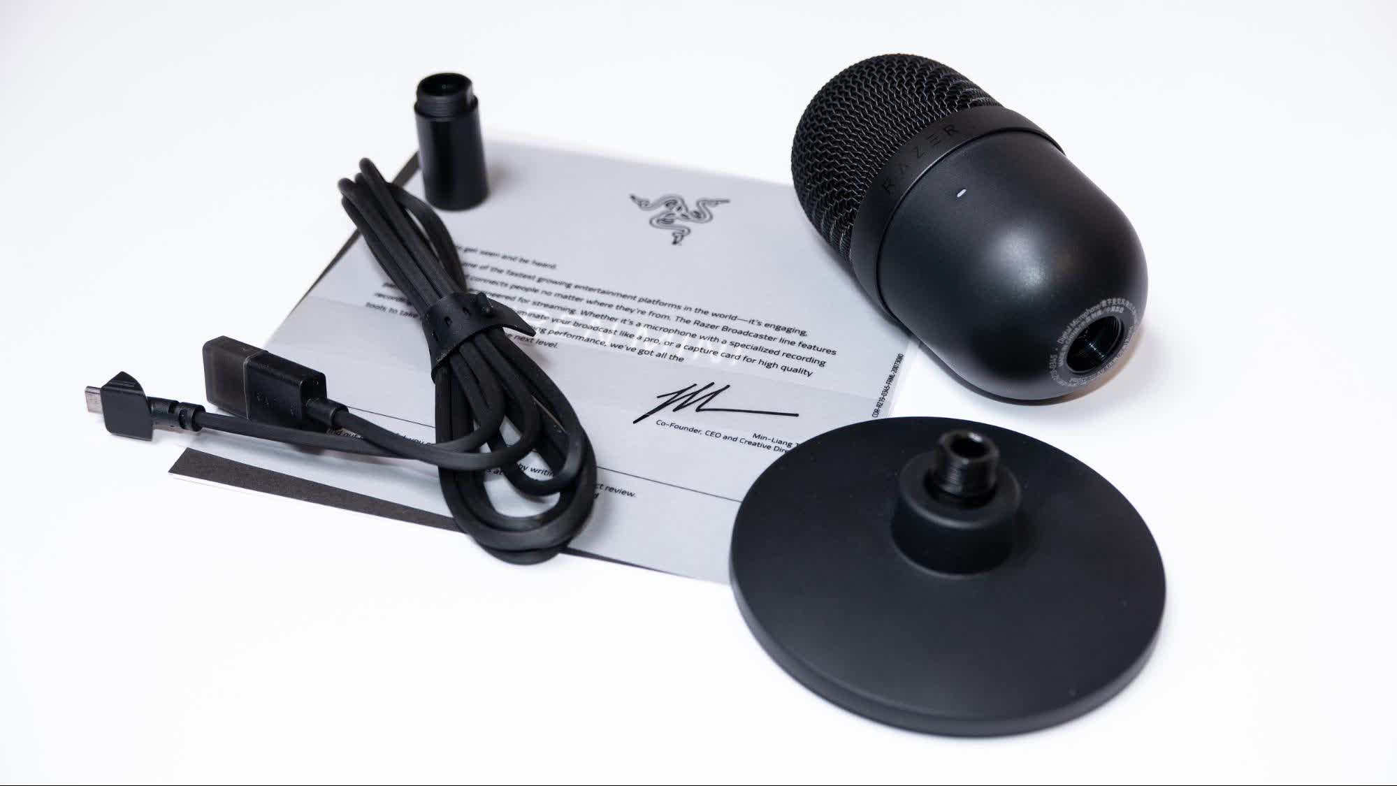 Микрофон razer seiren mini mercury white